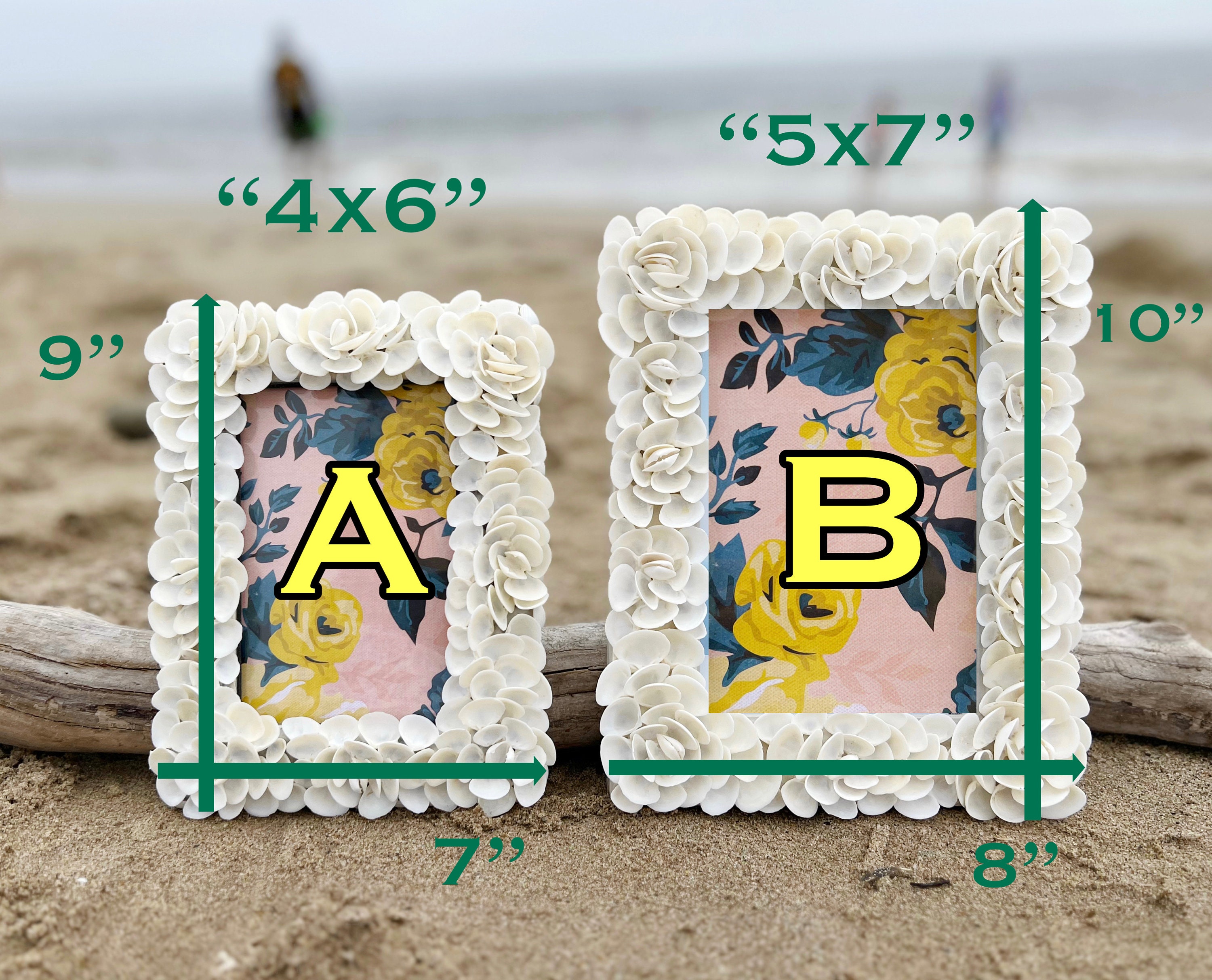 Seashell Picture Frames, Seashell Art, Decorative Shell Frame, Shell ...