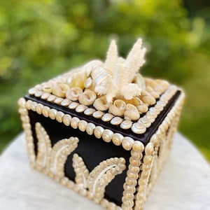 Custom Seashell Jewelry Box, Seashell Art, Decorative Box, Shell Art ...