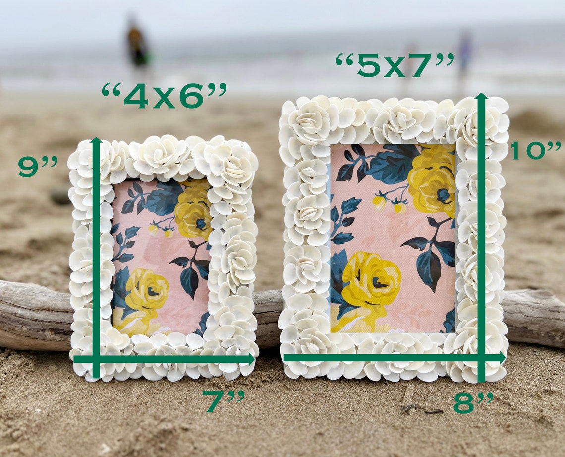 Seashell Picture Frames, Seashell Art, Decorative Shell Frame, Shell ...