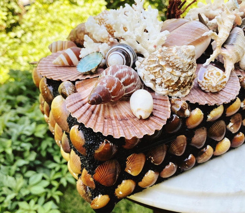 Custom Seashell Jewelry Box, Seashell Art, Decorative Box, Shell Art ...