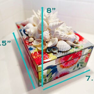 Custom Seashell Jewelry Box, Seashell Art, Decorative Box, Shell Art ...