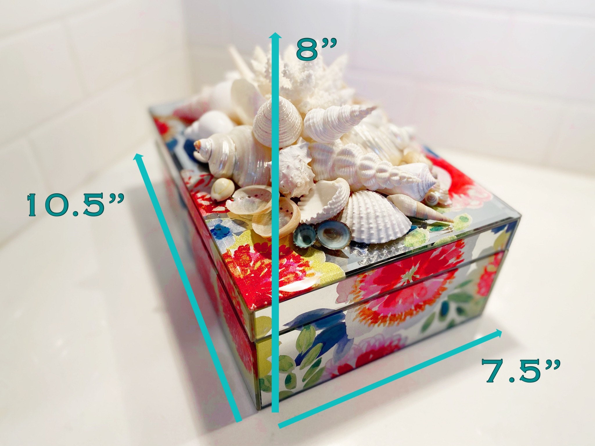 Custom Seashell Jewelry Box Seashell Art Decorative Box - Etsy