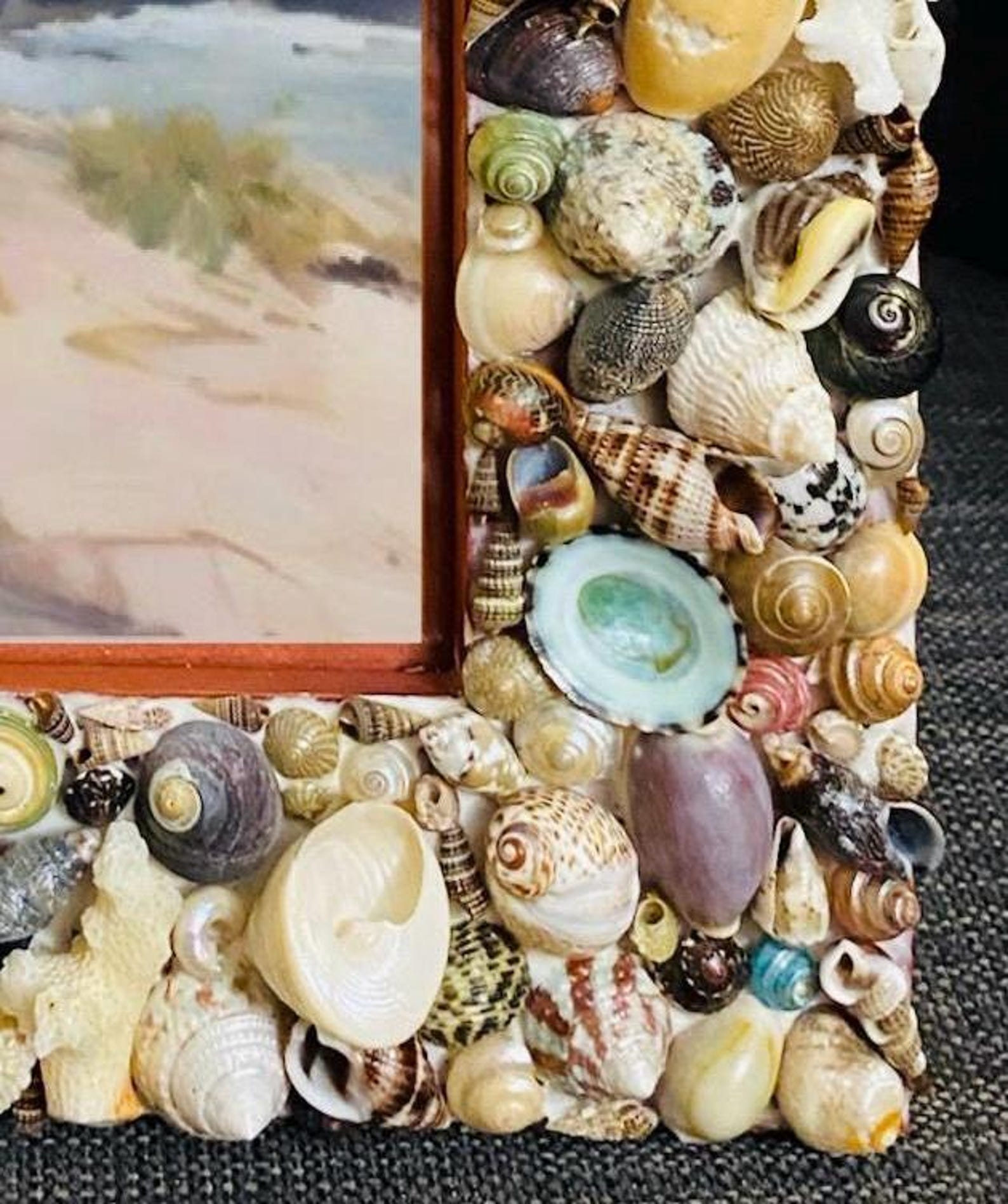 Seashell Picture Frame, Seashell Art, Decorative Shell Frame, Shell Art ...