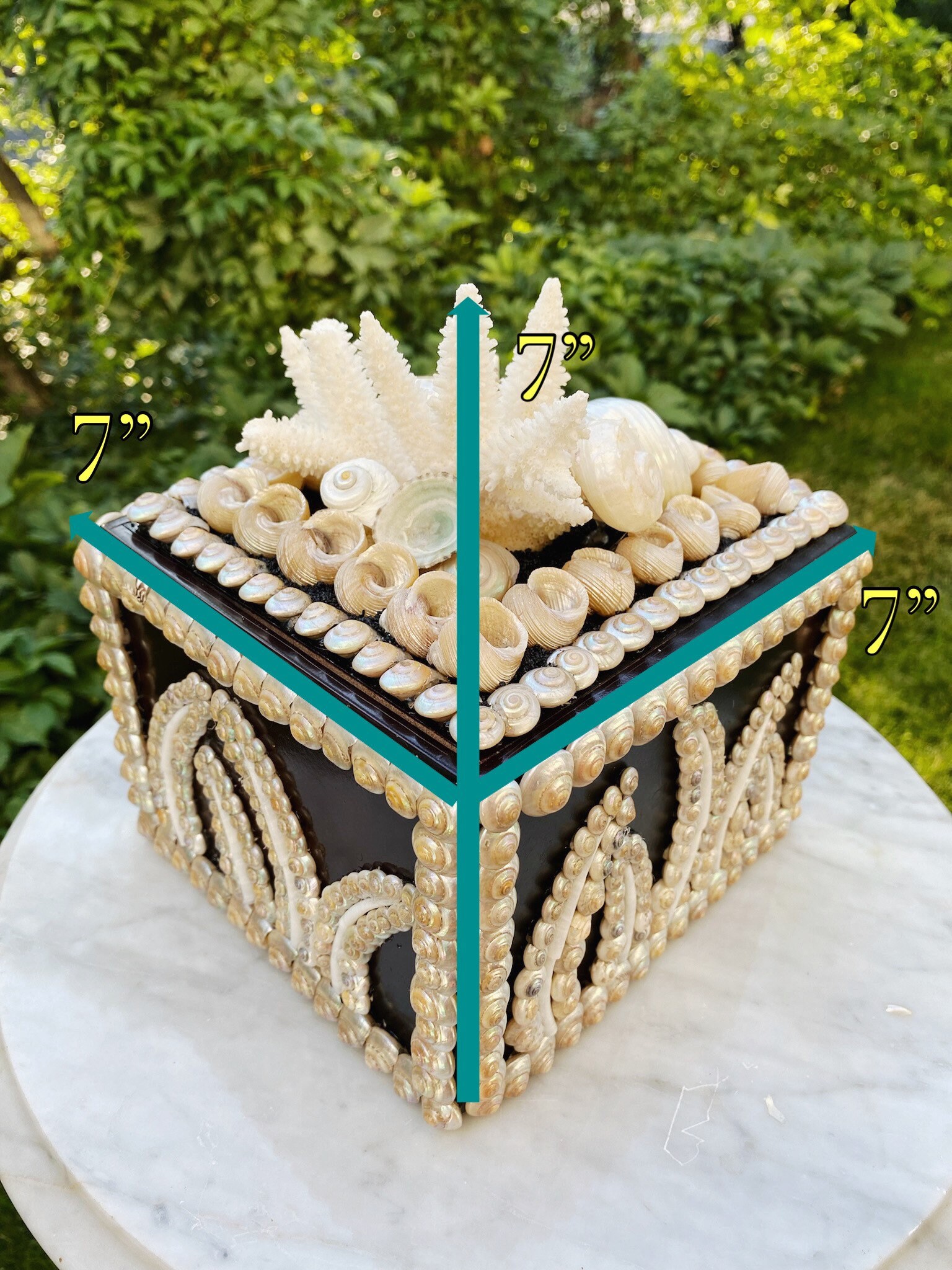 Custom Seashell Jewelry Box, Seashell Art, Decorative Box, Shell Art ...