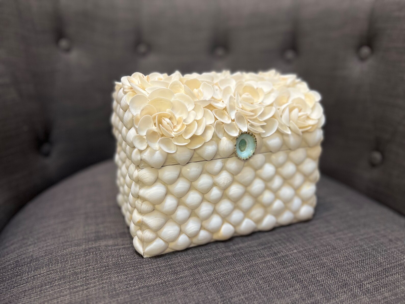 Custom Seashell Jewelry Box, Seashell Art, Decorative Box, Shell Art ...