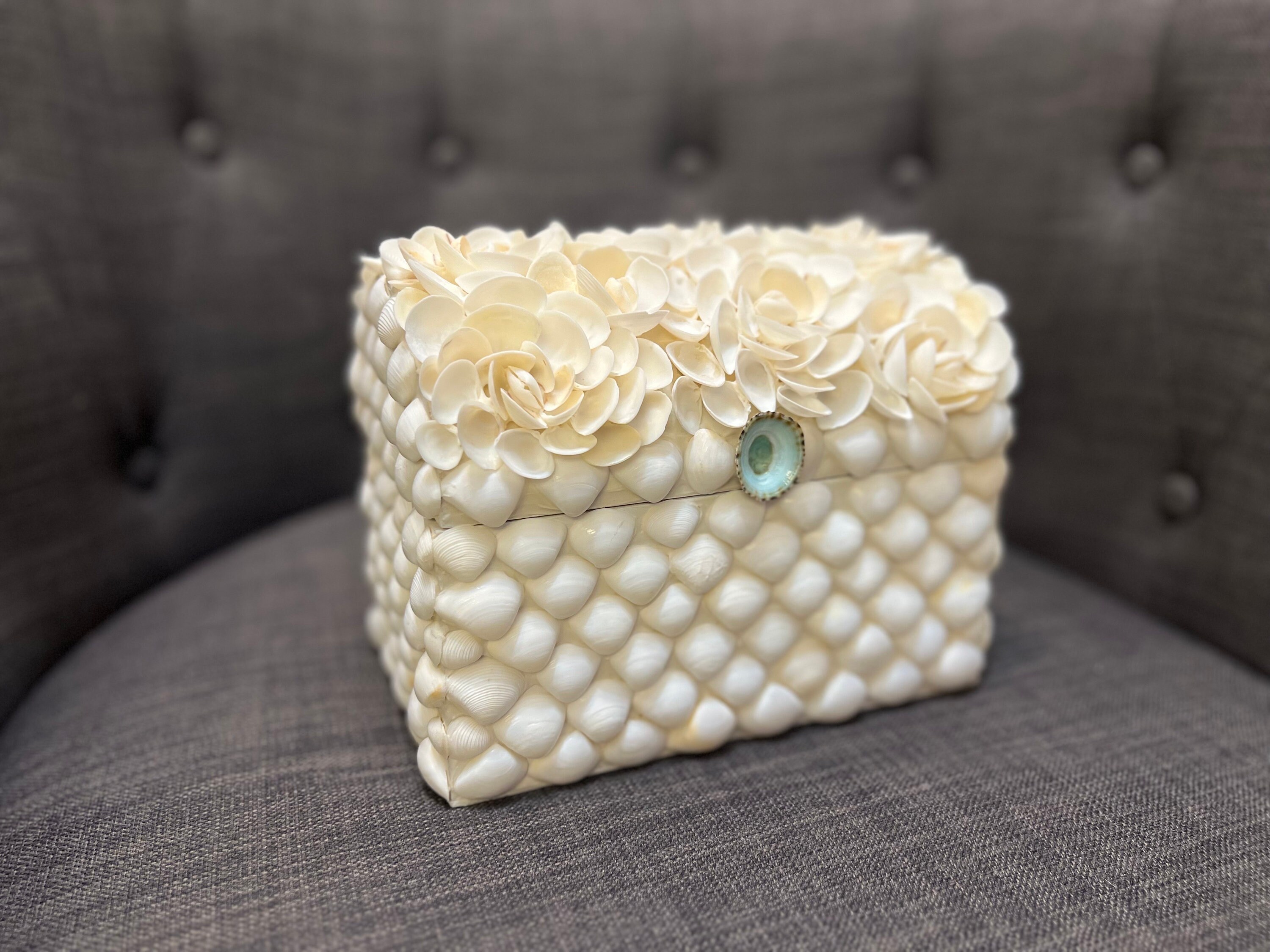 Custom Seashell Jewelry Box, Seashell Art, Decorative Box, Shell Art ...