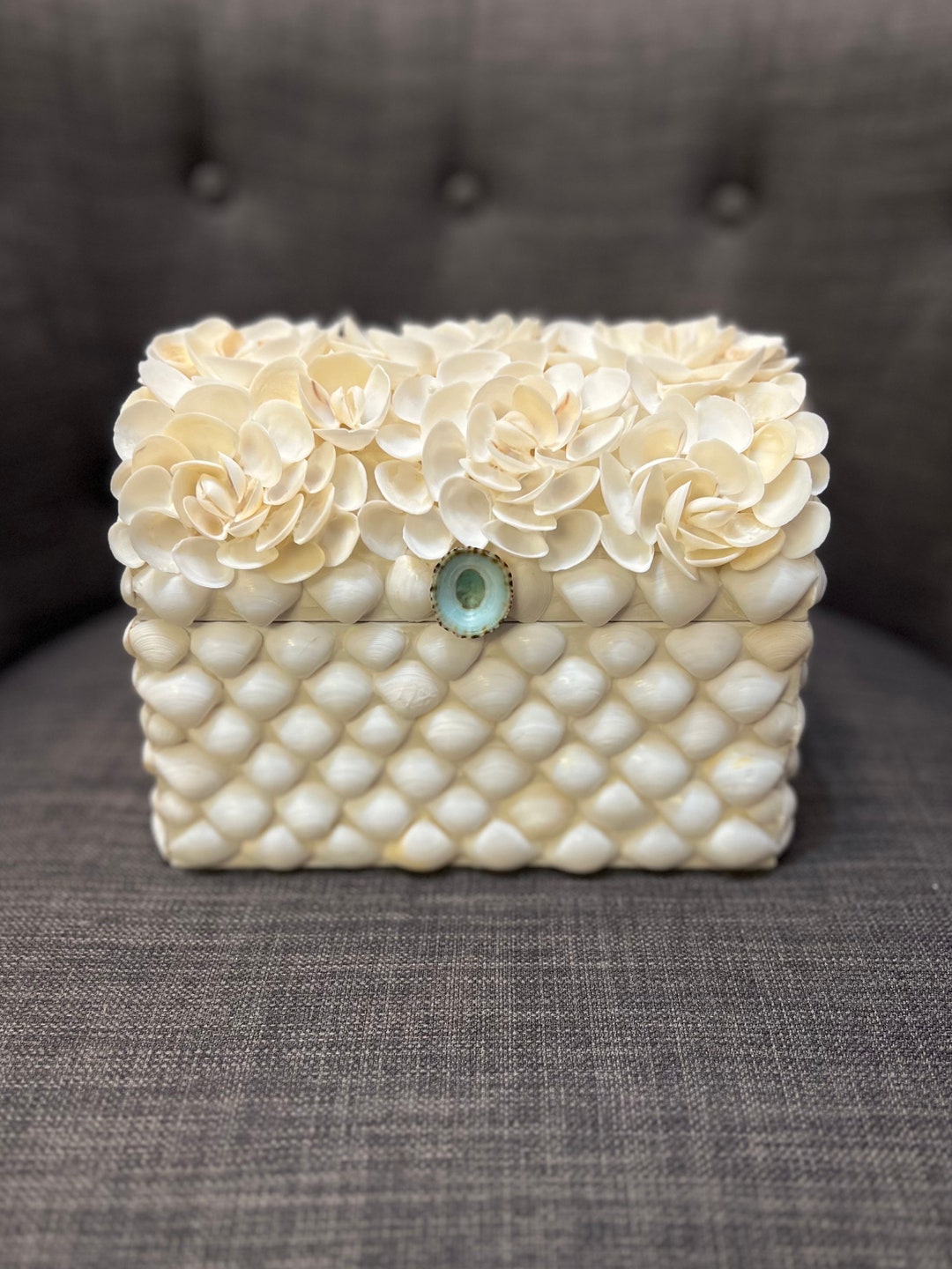 Custom Seashell Jewelry Box, Seashell Art, Decorative Box, Shell Art ...