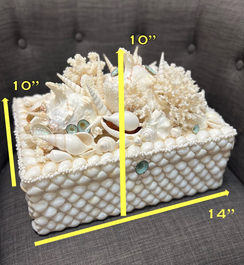 Custom Seashell Jewelry Box, Seashell Art, Decorative Box, Shell Art ...