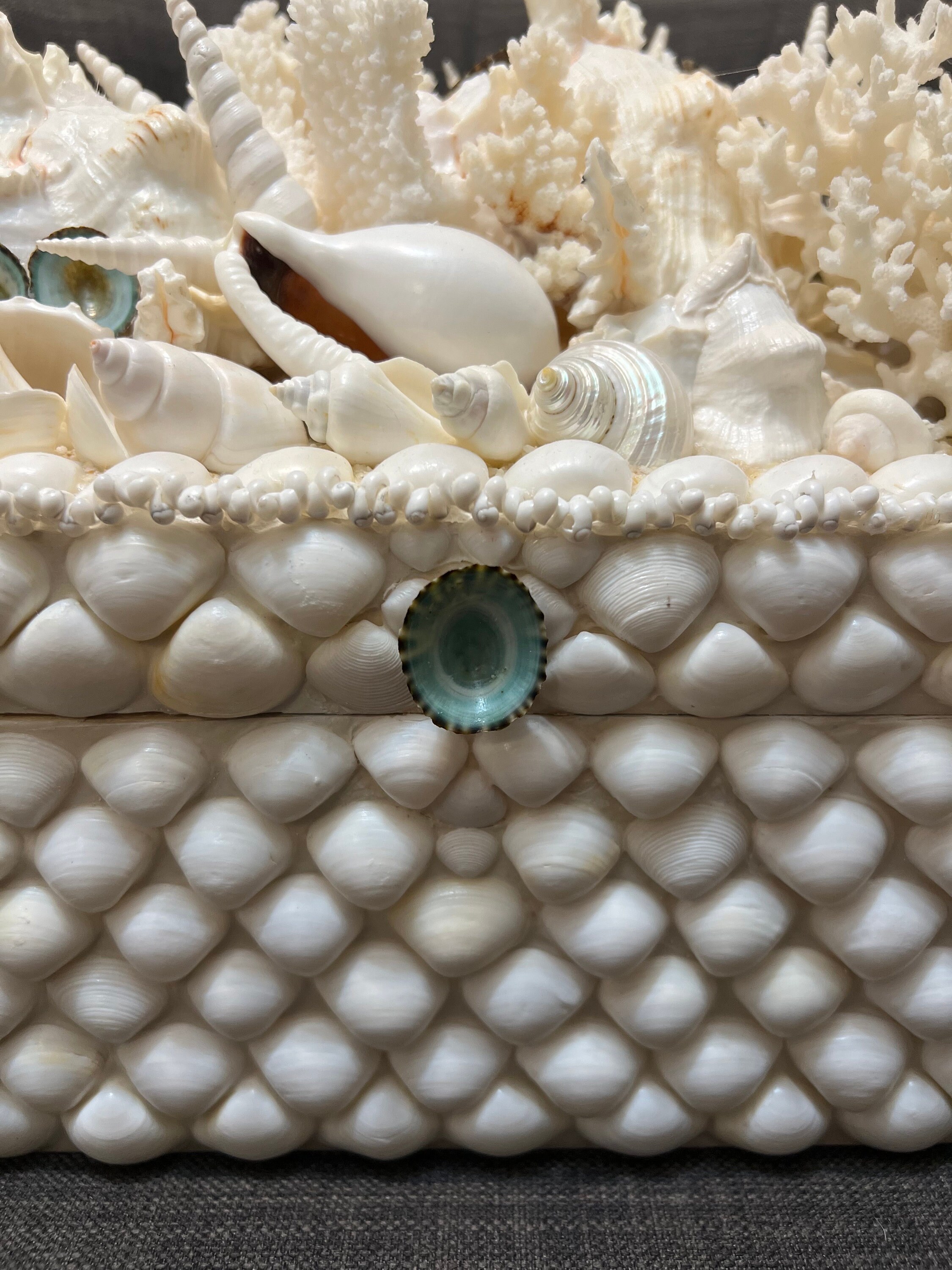Custom Seashell Jewelry Box, Seashell Art, Decorative Box, Shell Art ...