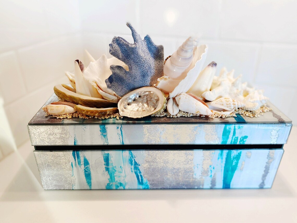 Seashell Jewelry Box, Seashell Art, Jewelry Box Drawers, Shell Art ...