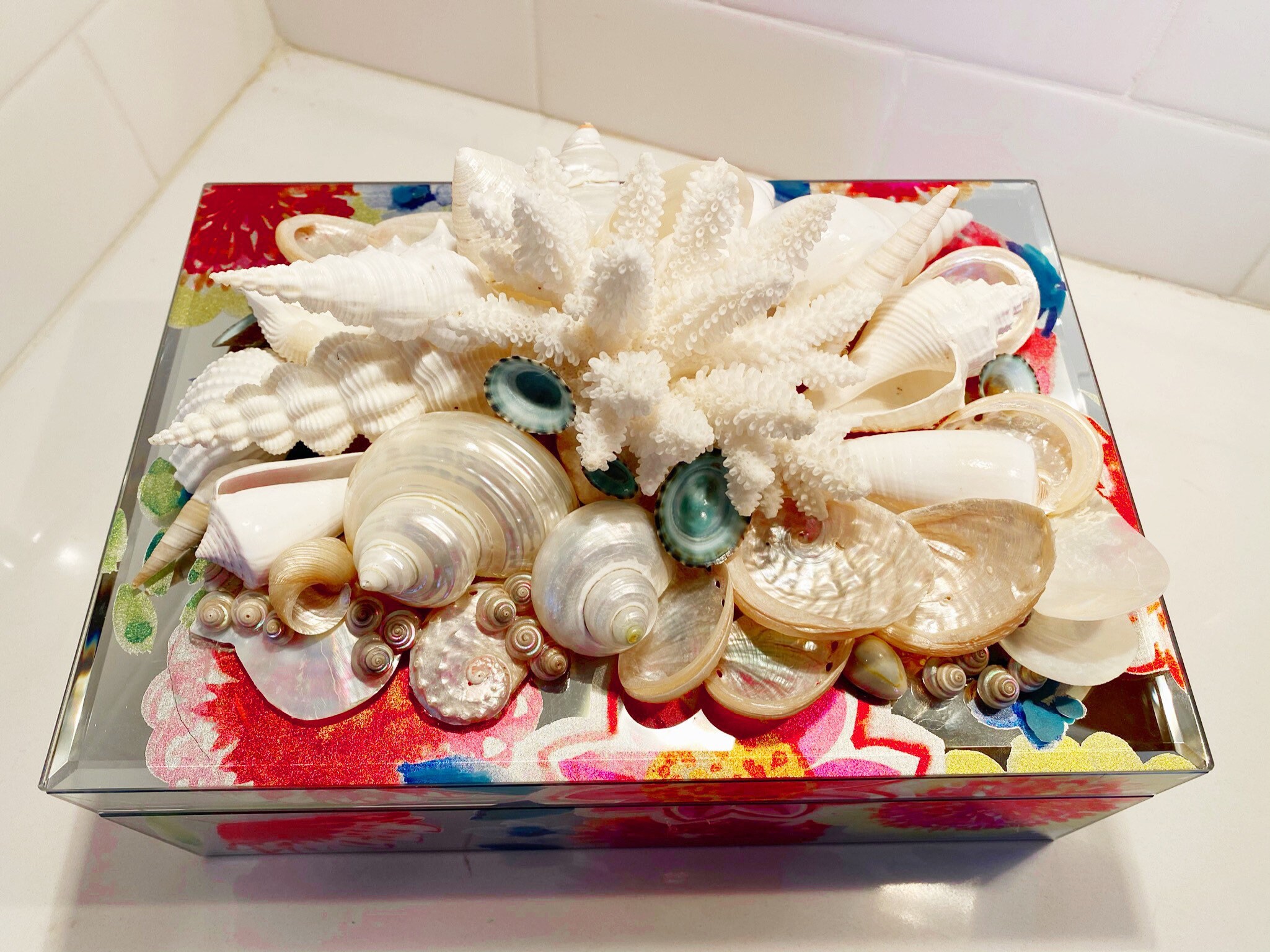 Custom Seashell Jewelry Box Seashell Art Decorative Box - Etsy