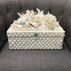 Custom Seashell Jewelry Box, Seashell Art, Decorative Box, Shell Art ...