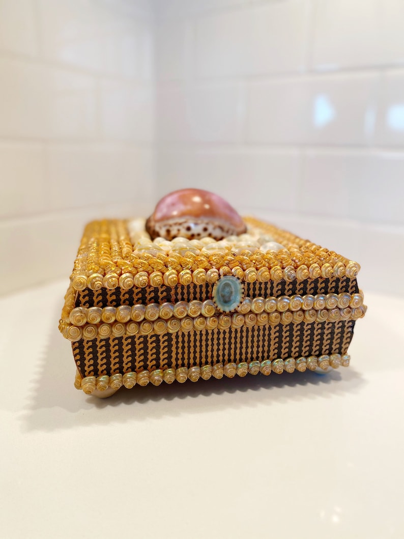 Seashell Jewelry Box, Seashell Art, Decorative Box, Shell Art, Coastal ...