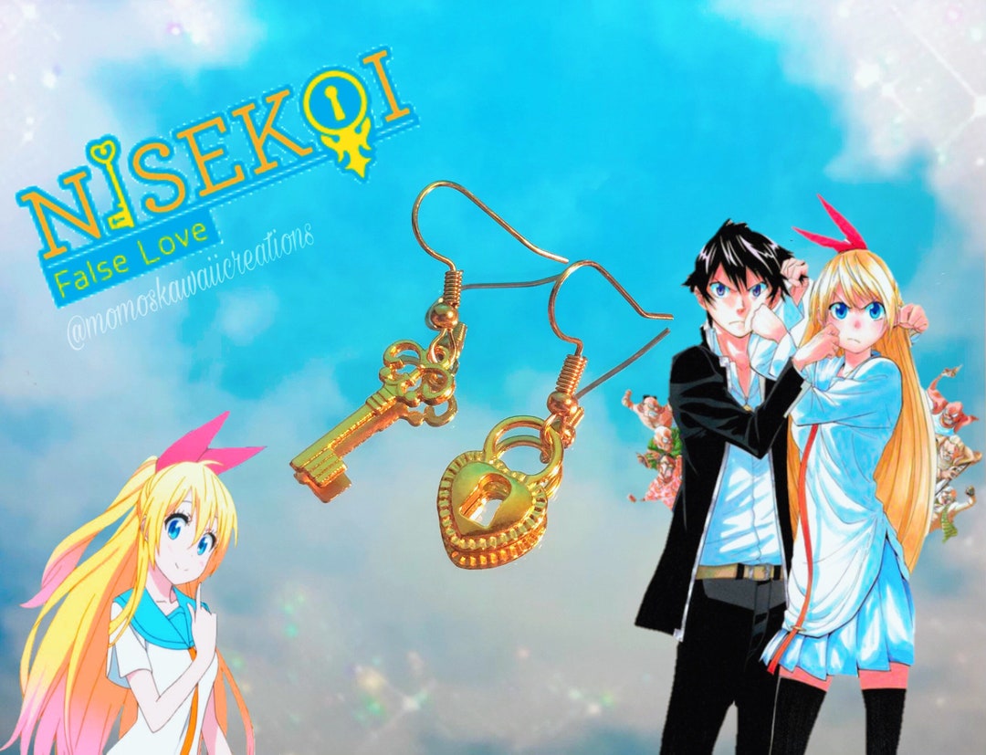 Nisekoi Anime Inspired Lock and Key Earrings - Etsy
