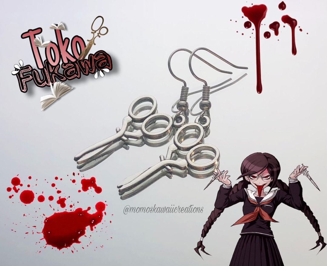 Danganronpa Toko Fukawa Scissors Anime Inspired Earrings - Etsy
