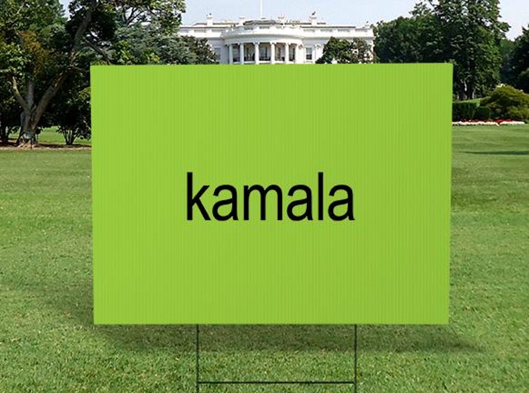 Kamala Harris Brat Yard Sign, Harris 2024, Kamala is Brat, Brat Summer ...