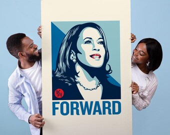 Kamala Harris 2024 Campaign Design Forward Poster - Etsy