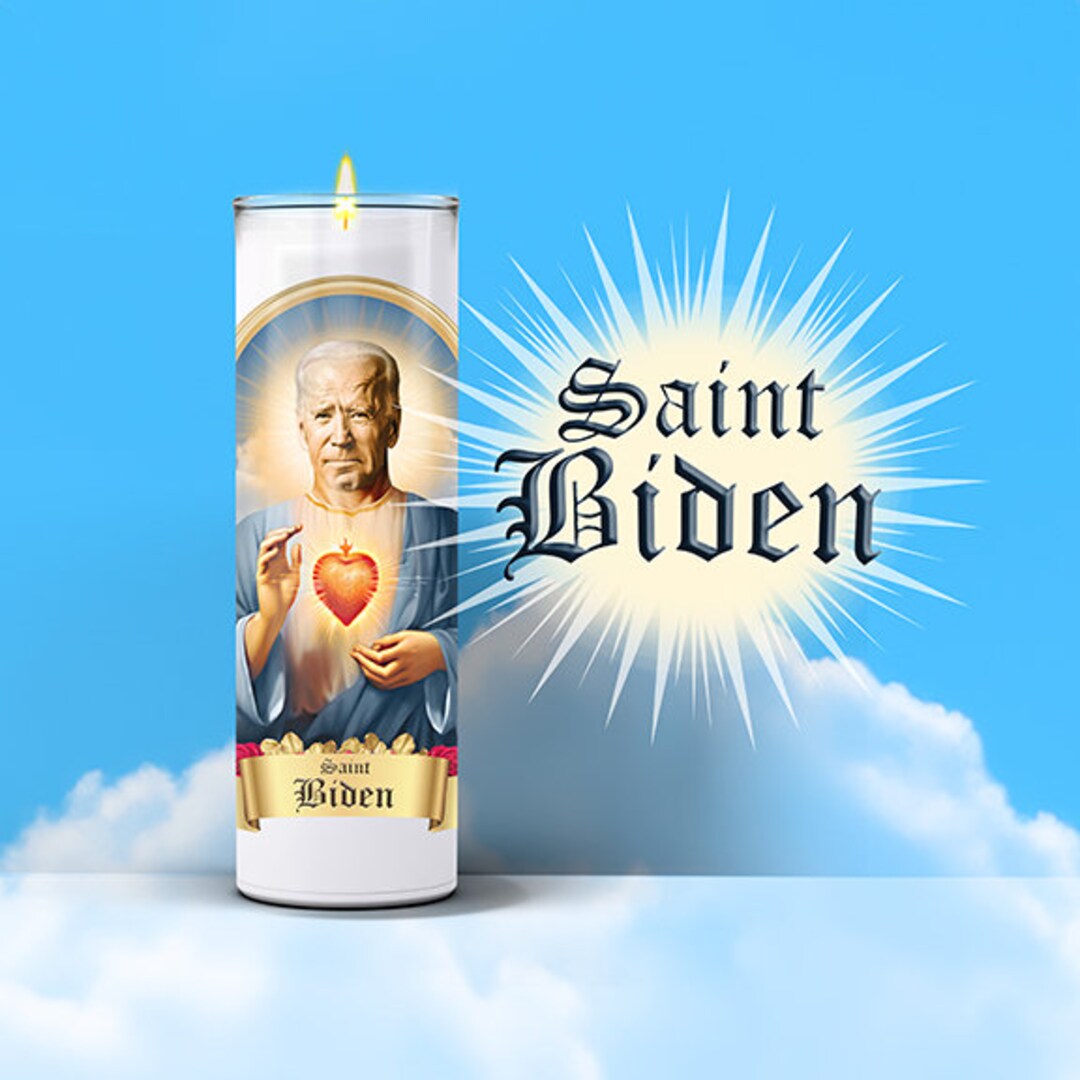 Saint Joe Biden Prayer Candle Sticker, Parody, Devotional, Novelty ...