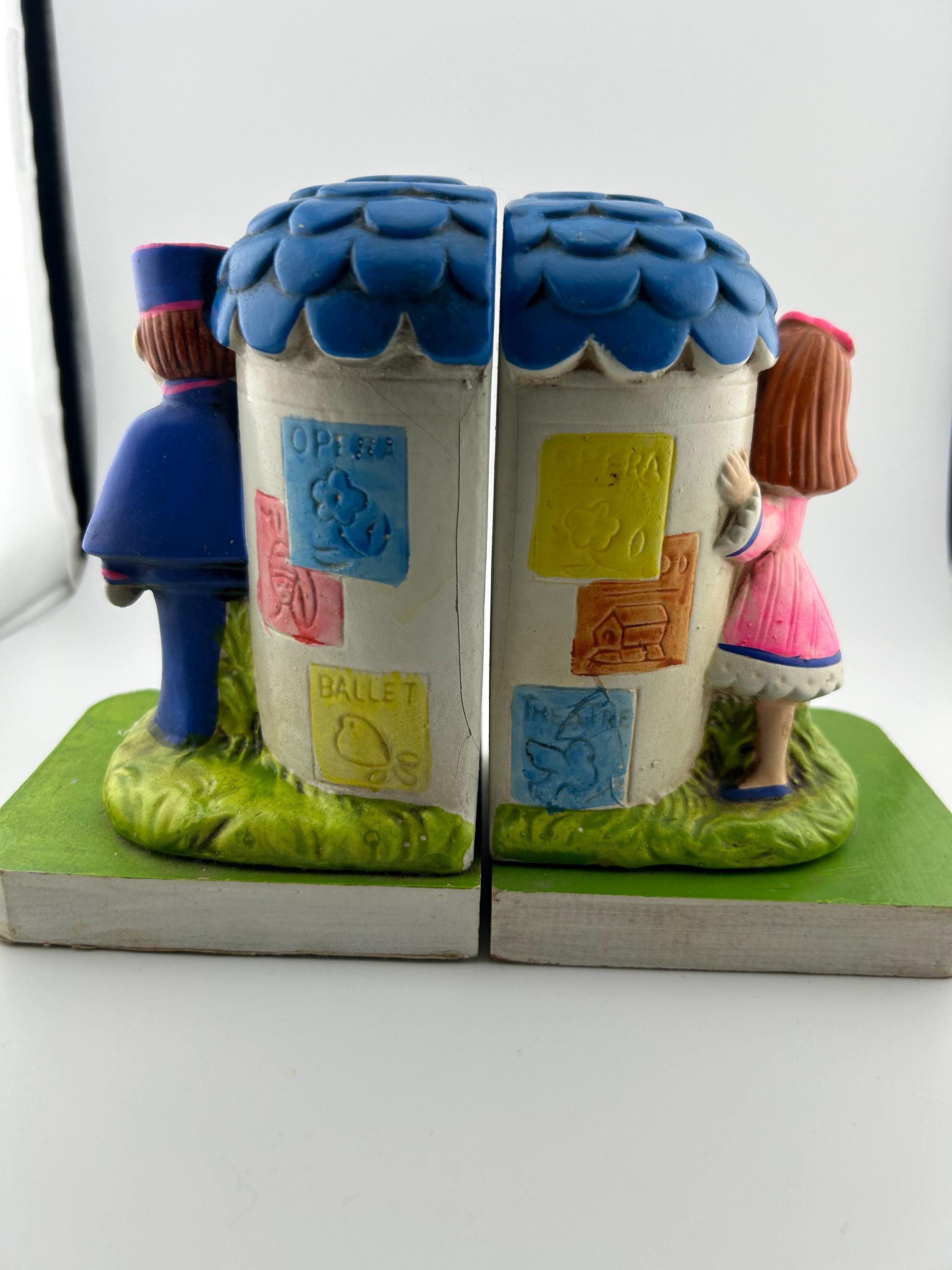 Vintage Paris Storybook Bookends 1960s Made in Japan. Police Officer ...