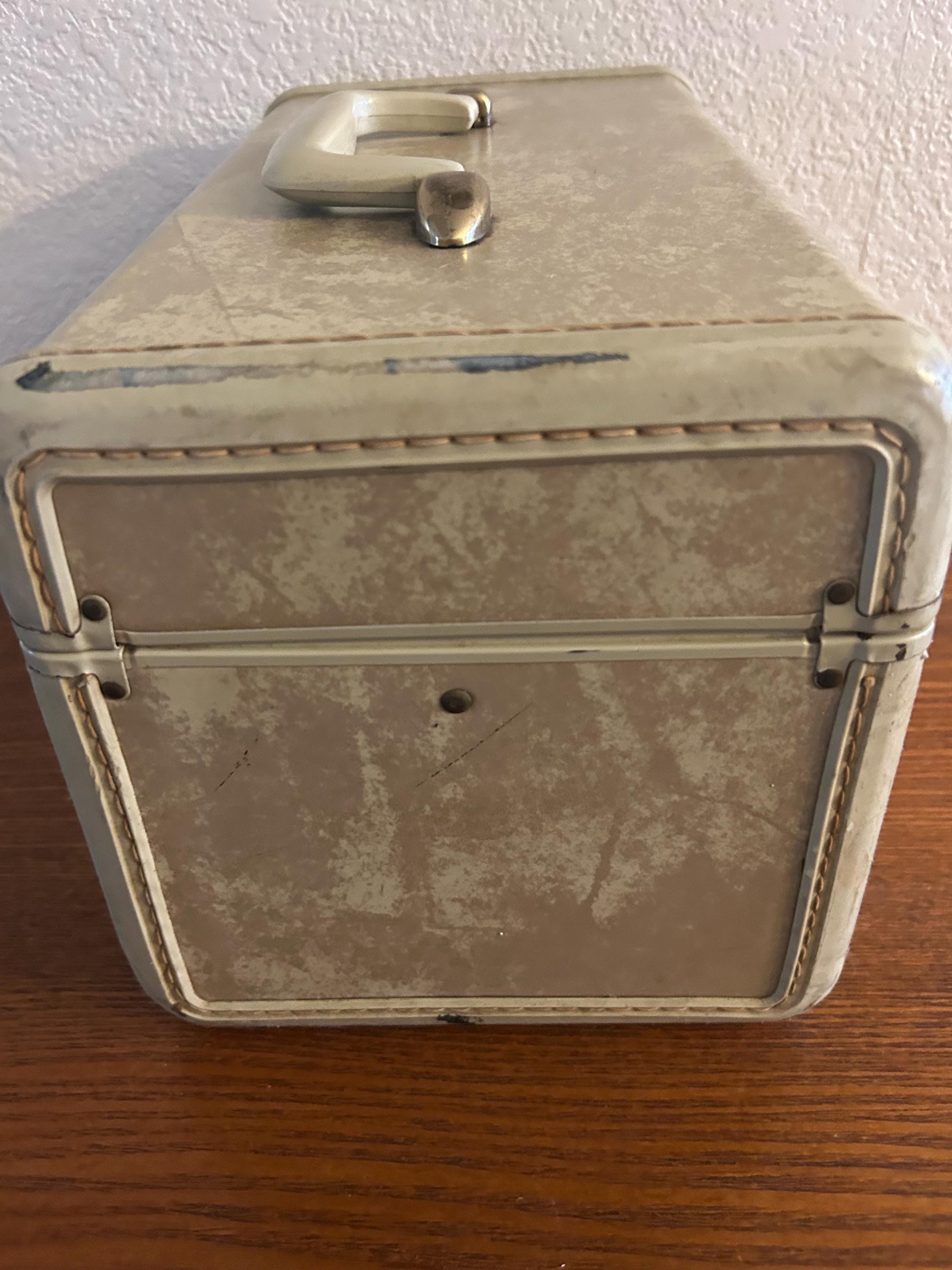 Vintage Shwayder Bros. (samsonite) Train Case. 1950’s Marble Beige Hard ...