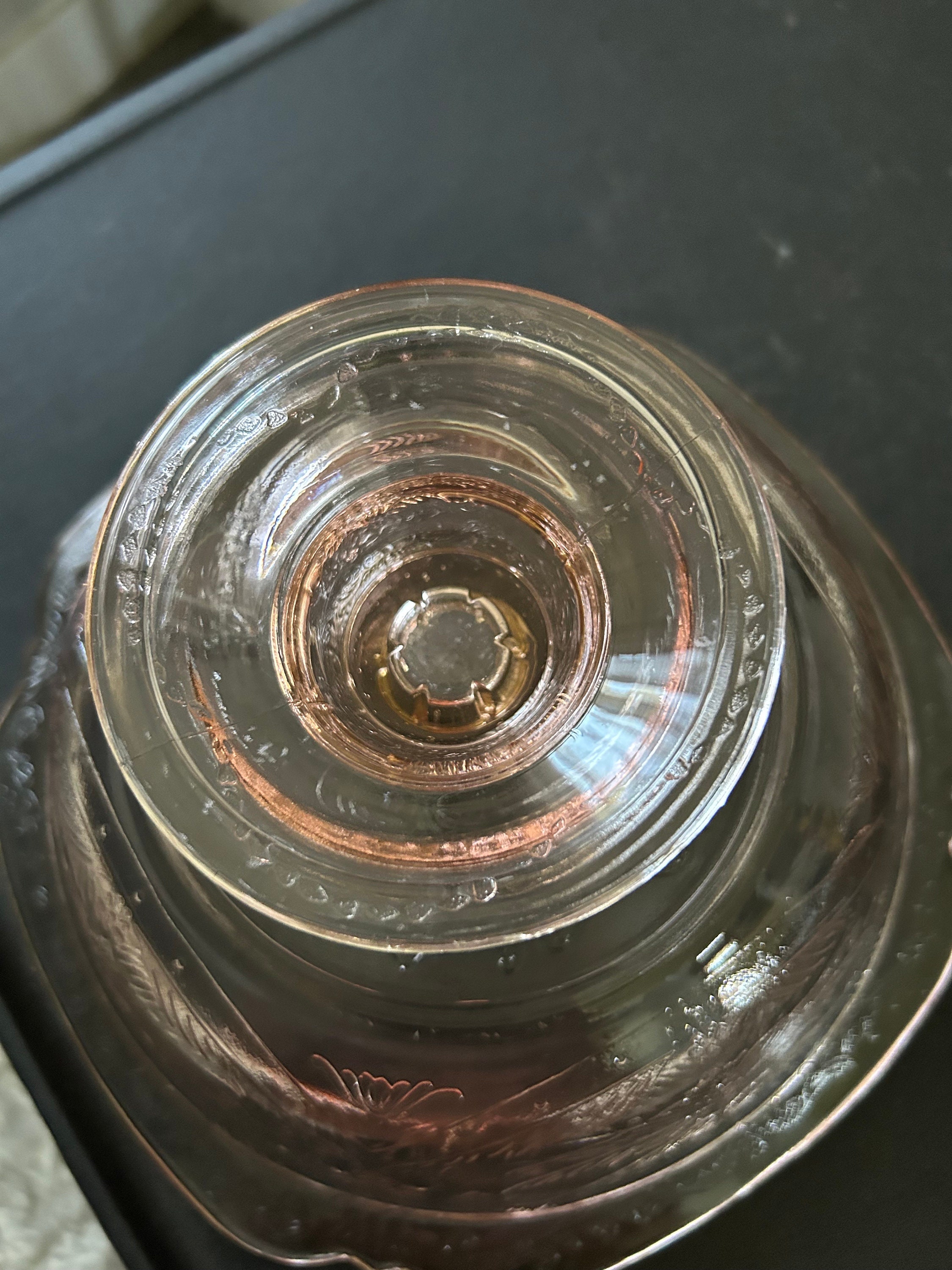 Vintage Madrid Pattern Pink Depression Glass Pedestal Bowl - Etsy