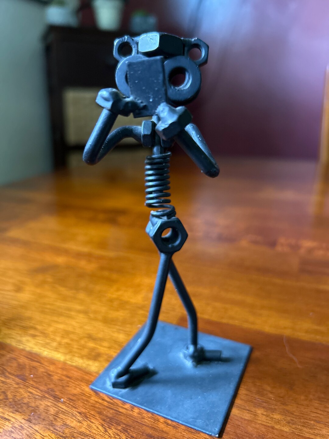 Vintage Nuts and Bolts Folk Art . Man Taking Selfie. - Etsy