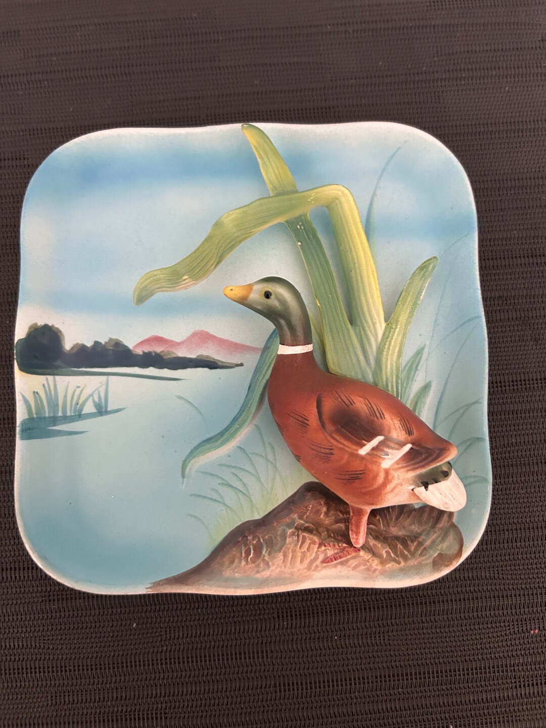 Vintage 3-d Mallard Duck Ceramic Hanging Plaque. 1950’s Napco - Etsy