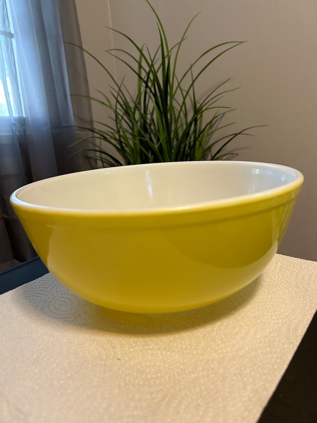 Vintage Solid Yellow Pyrex Large Mixing Bowl! - Etsy