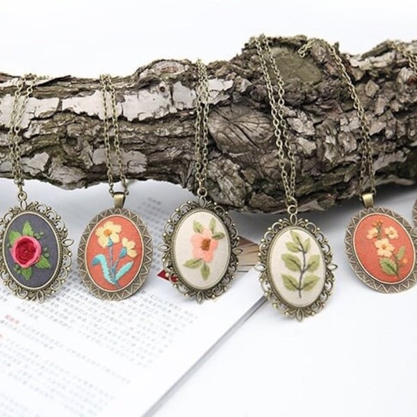 Embroidery Pendant Kit - Etsy