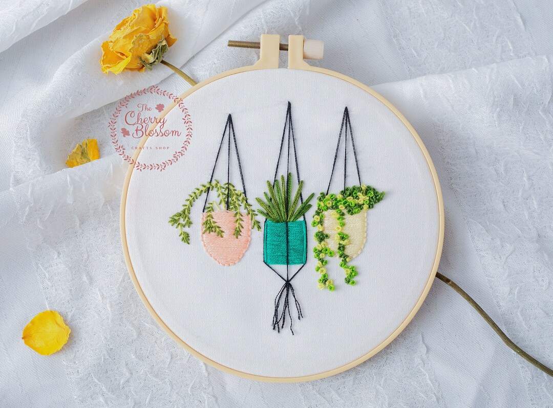 Floral Embroidery Kit Beginner Modern, Beginner Embroidery Kit,full ...