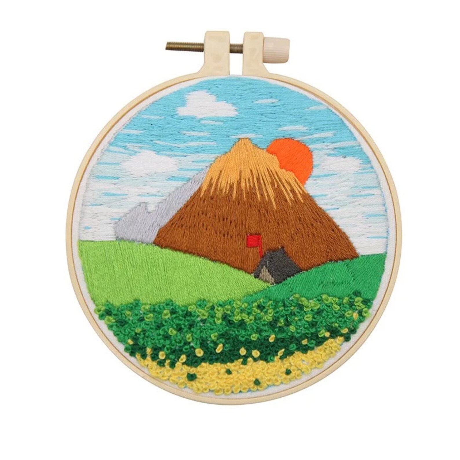 Landscape Embroidery Kit Beginner Beginner Embroidery Kit - Etsy