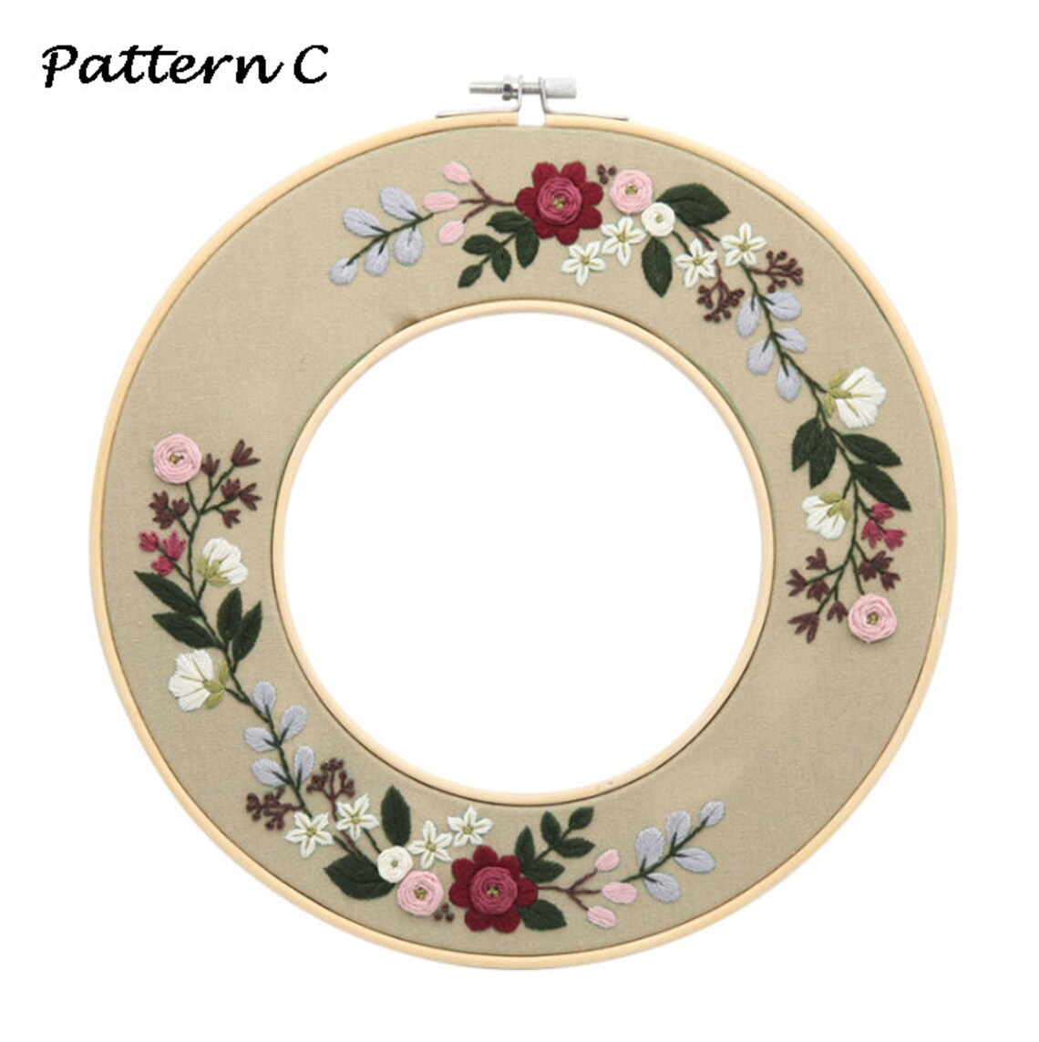 DIY Embroidery Kit Beginner Double Hoops Embroidery Kit - Etsy