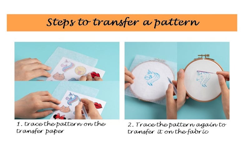 Embroidery Transfer Paper, Water Erasable Pen, Air Erasable Pen, DIY ...