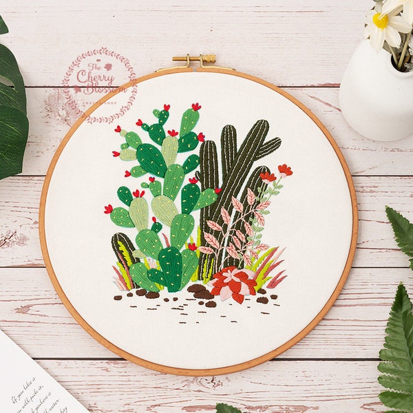 Cactus Embroidery - Etsy