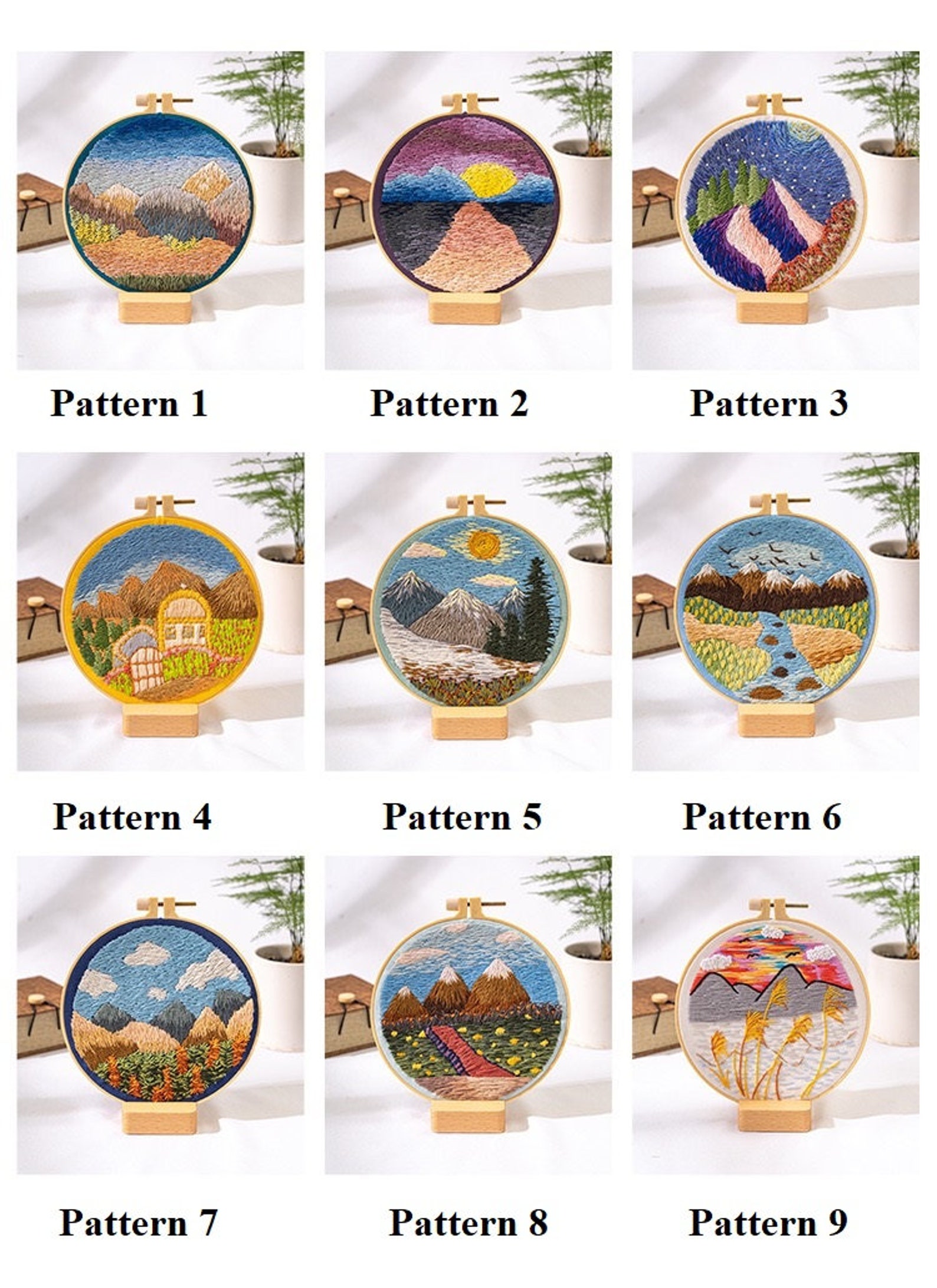 Landscape Embroidery Kit Beginner Beginner Embroidery Kit - Etsy