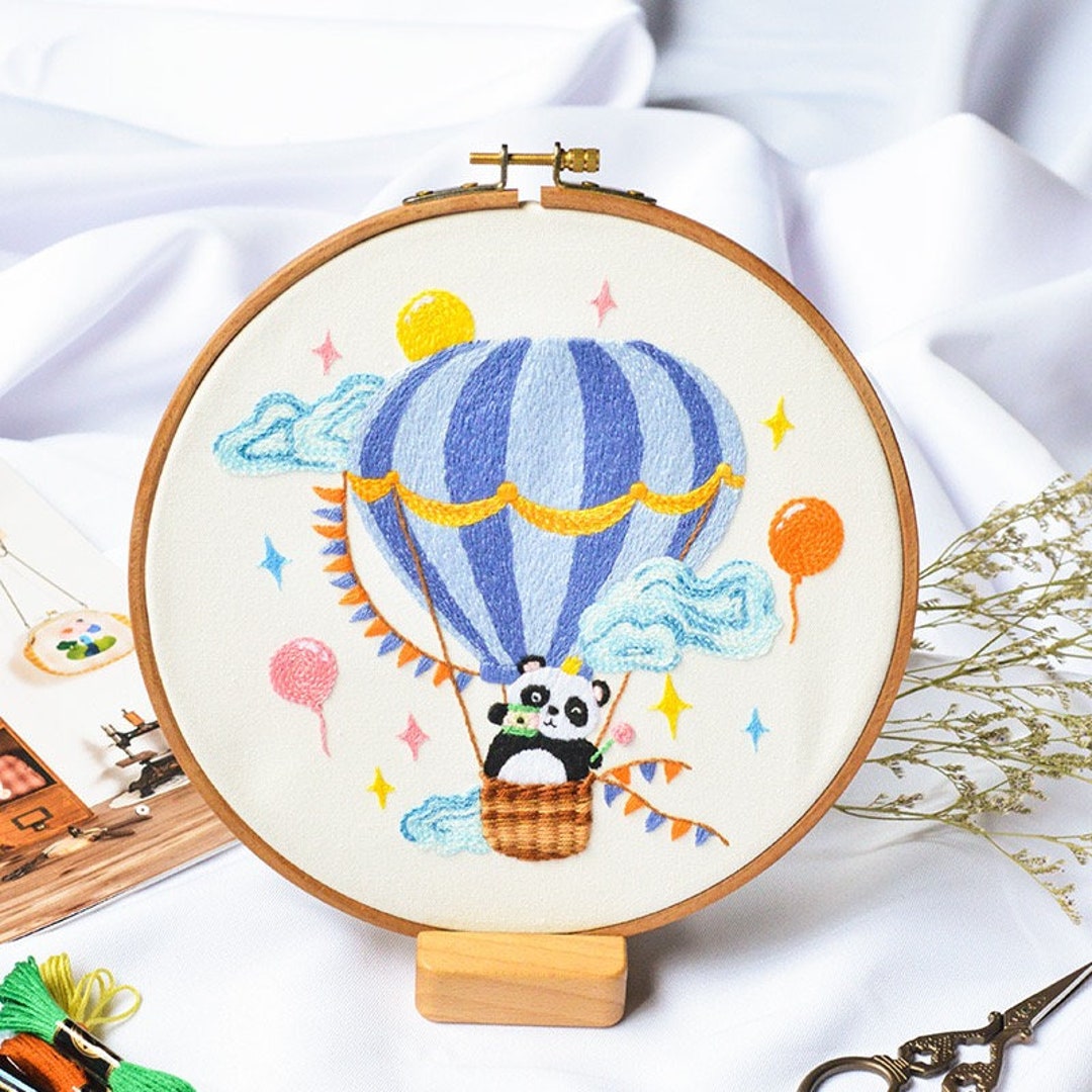 Panda Embroidery Kit Beginner, Beginner Embroidery Kit, Modern ...