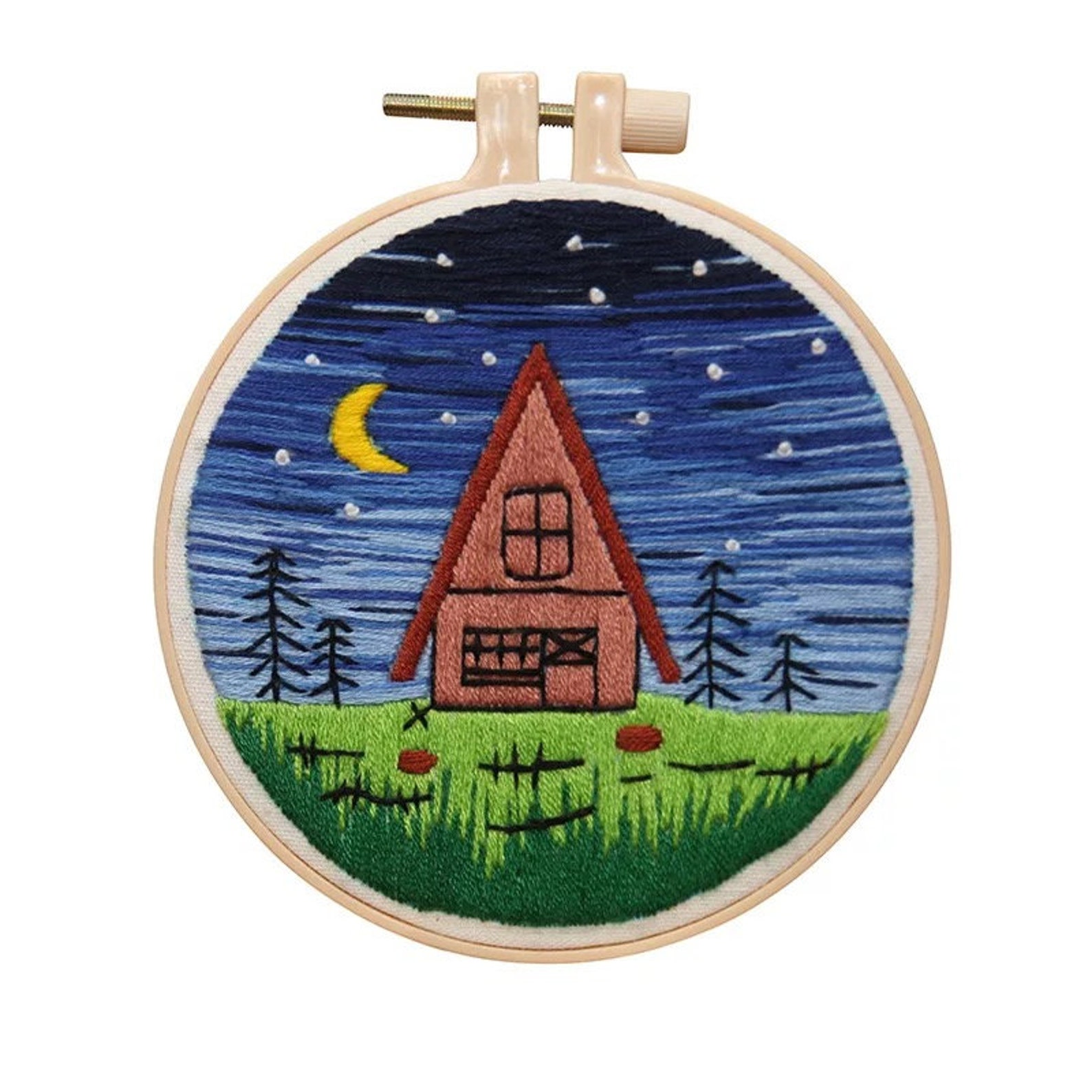 Landscape Embroidery Kit Beginner Beginner Embroidery Kit - Etsy