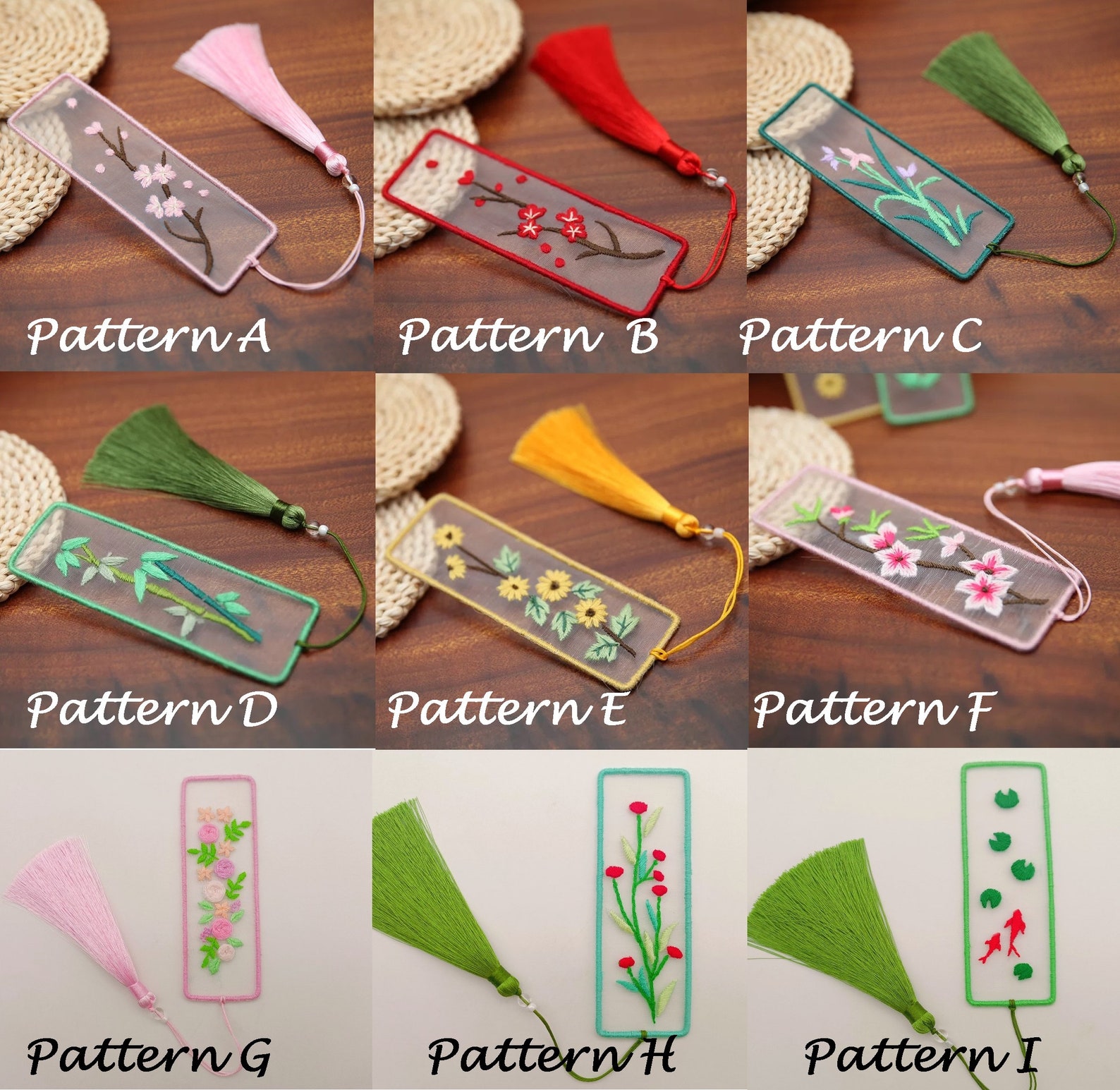 Transparent Bookmark Embroidery Kit for Beginner Hand - Etsy