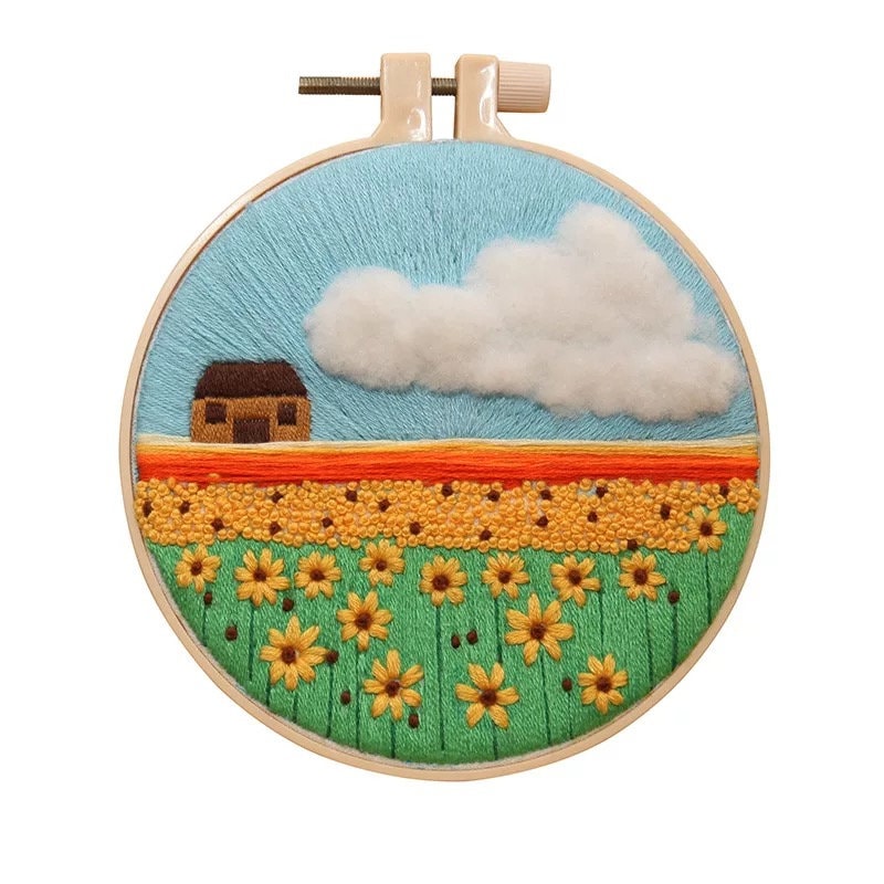 Landscape Embroidery Kit Beginner Beginner Embroidery Kit - Etsy