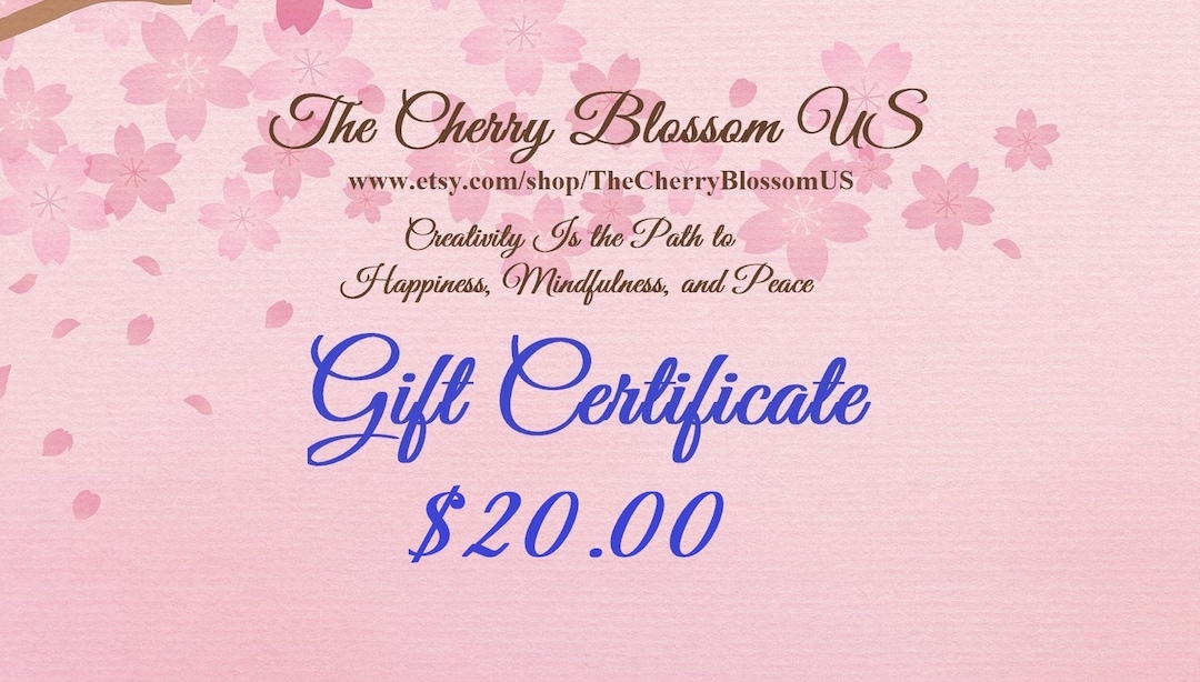 Electronic Gift Certificate for Christmas to Spend in My Etsy Shop the ...