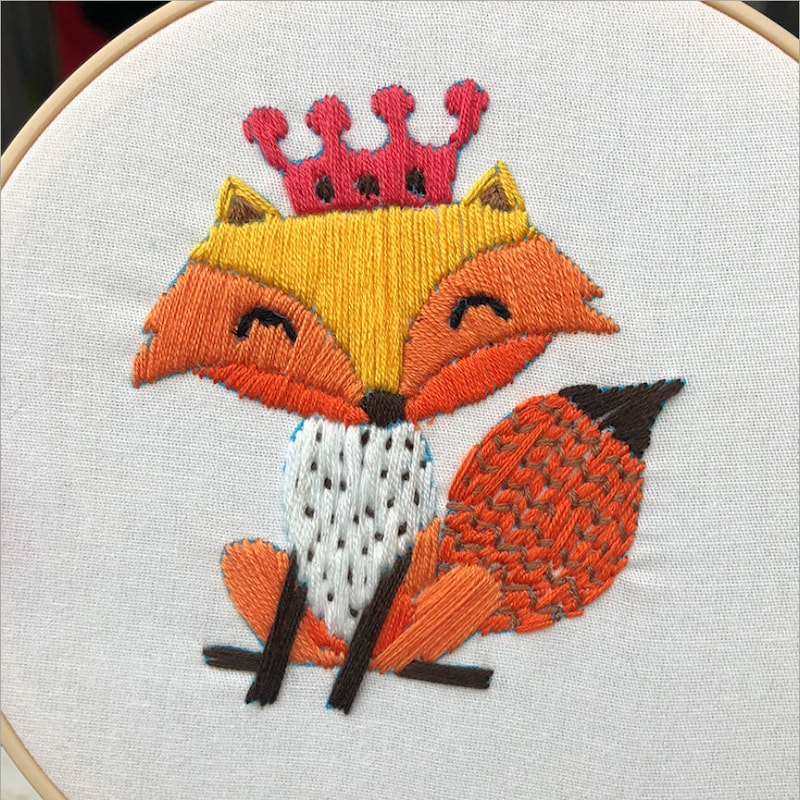 Fox Embroidery - Etsy