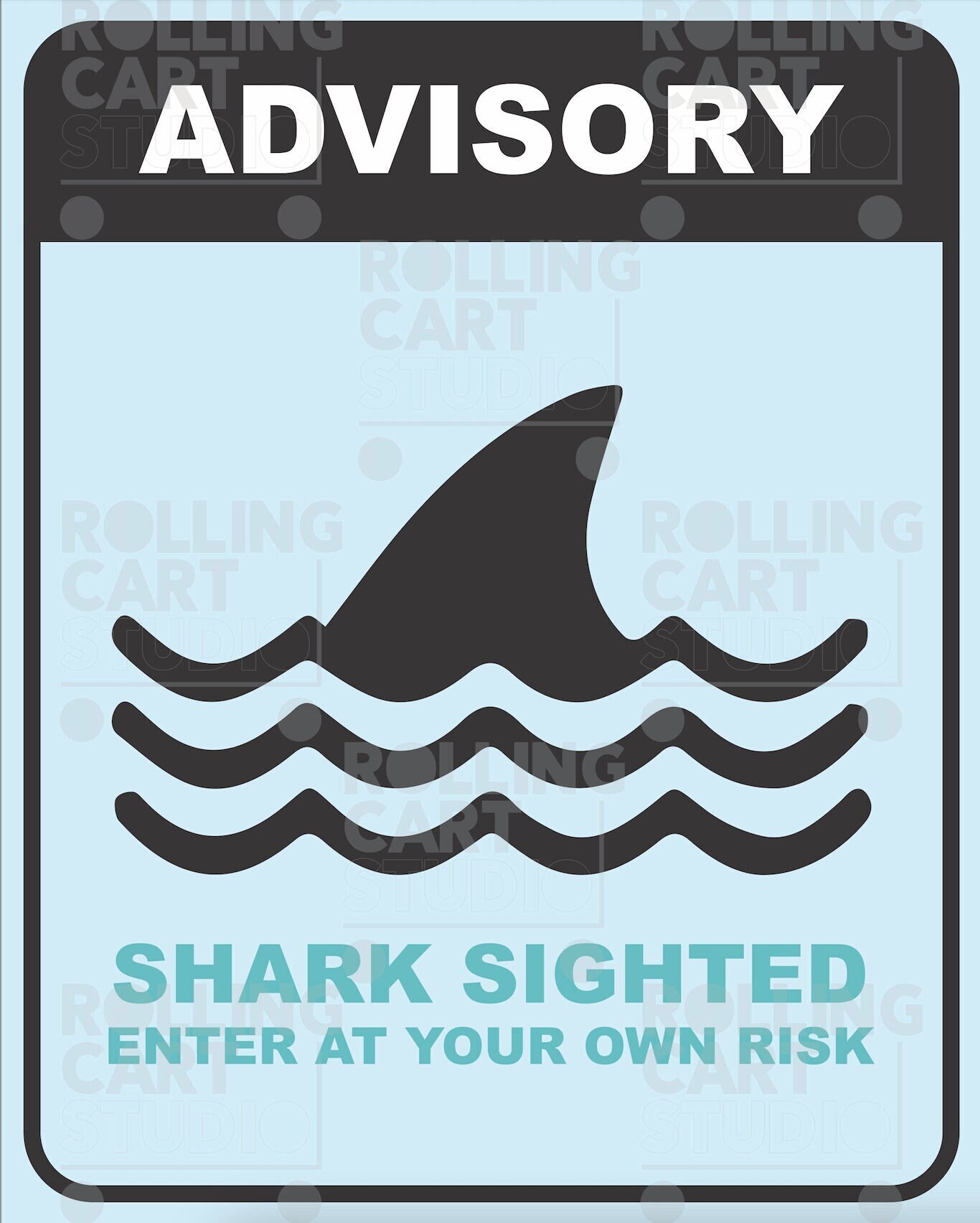 8 x 10 Shark Sighting Sign Downloadable Print For | Etsy