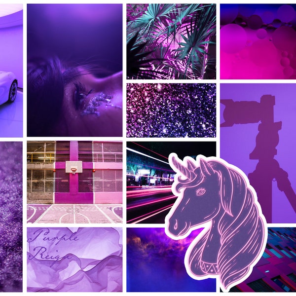 Purple Wall Collage - Etsy