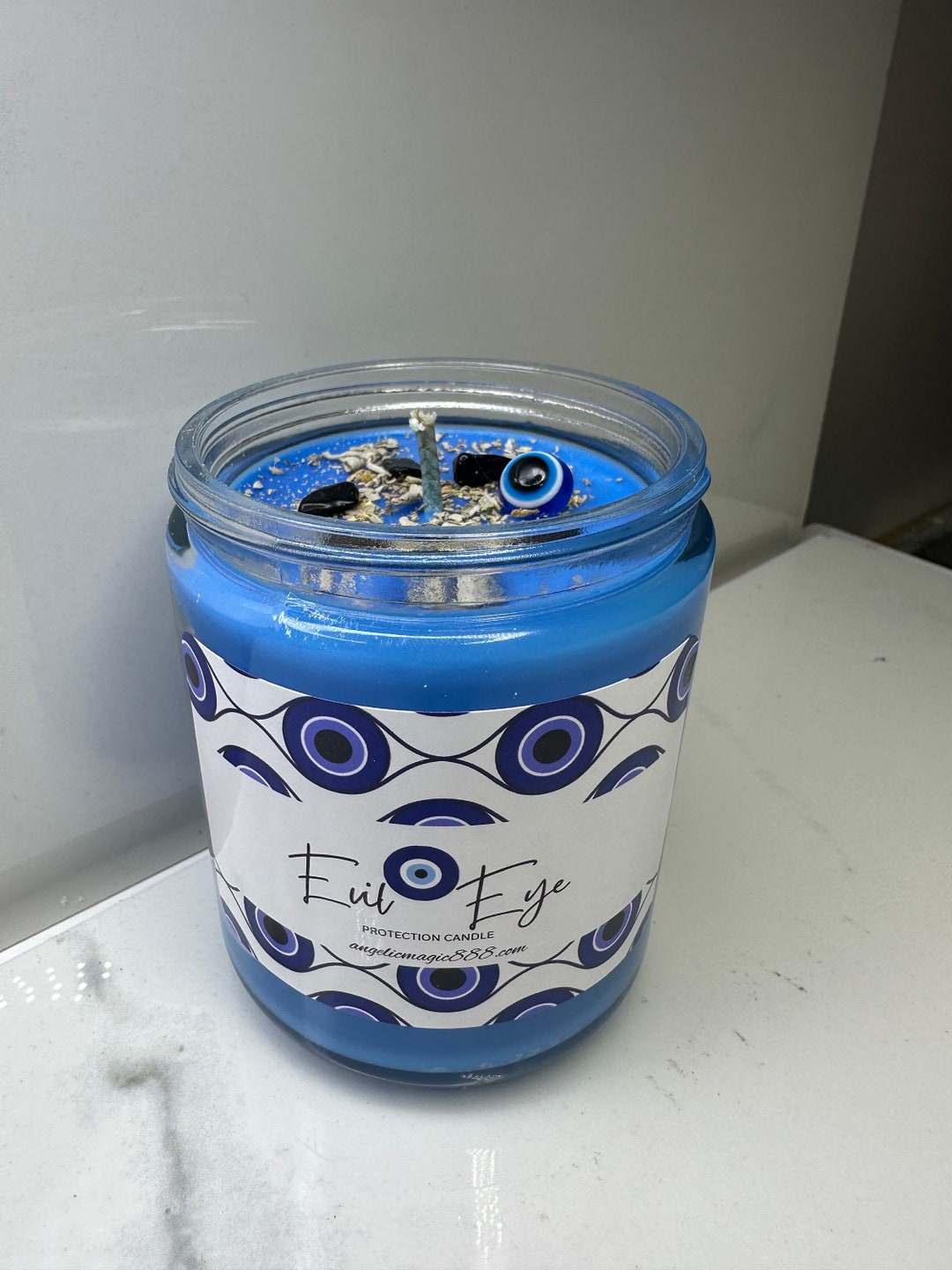 Evil Eye Protection Soy Candle - 8 Oz - Etsy