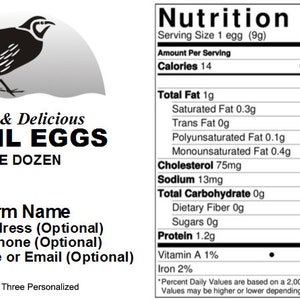 Personalized Quail Egg Carton Labels - Etsy Hong Kong