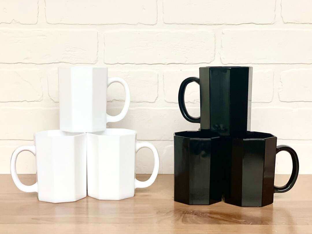 Octagonal Glass Coffee Mugs - Etsy