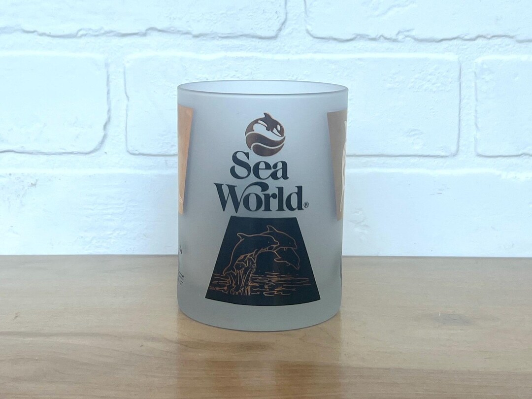 Vintage Sea World Frosted Cocktail Glass - Etsy