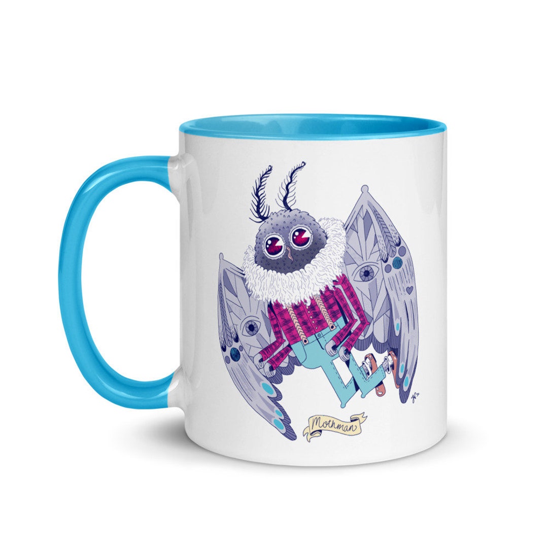 Mothman Cryptid 11oz Mug With Color Inside - Etsy