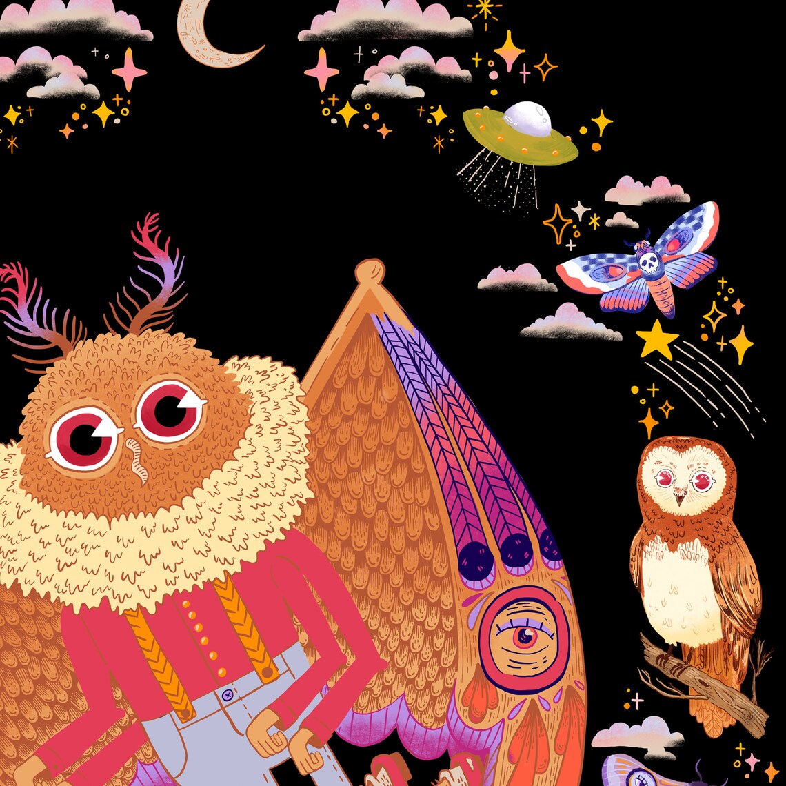 Mothman Cryptid Portraits Short-sleeve Unisex T-shirt | Etsy