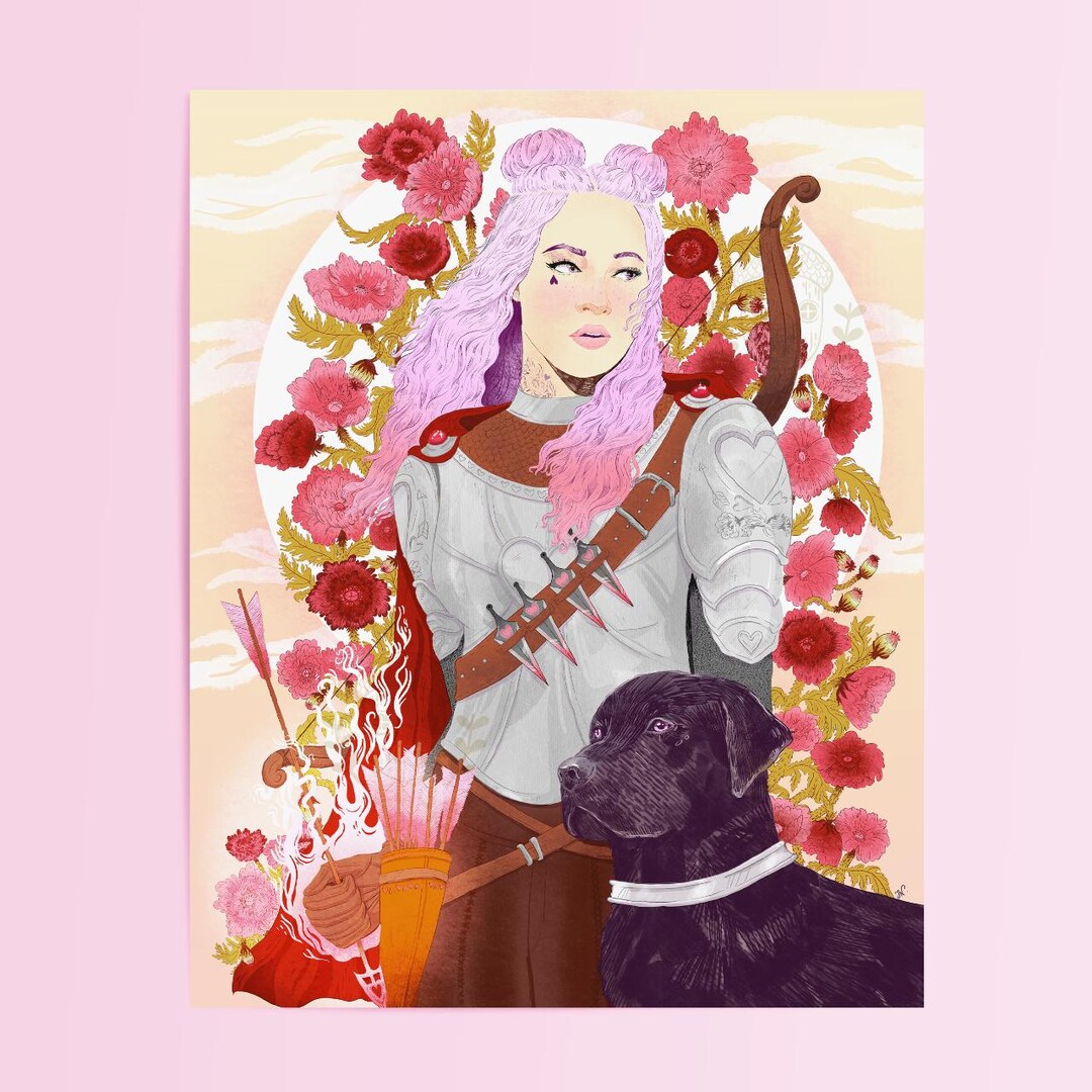 Huntress of Hearts - Victorian Symbols Art Print - the Oak Den Knight ...